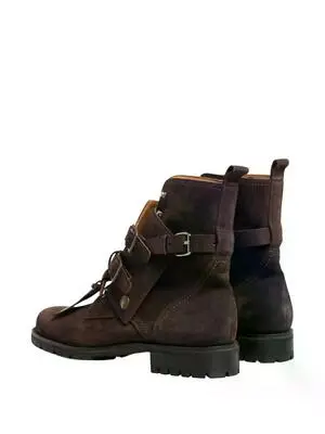 Dolce & Gabbana Suede Ankle Boots With Buckle Fastenings
