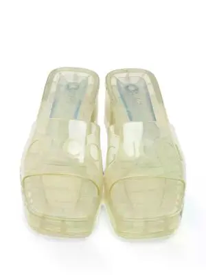 Gucci Logo-embossed Transparent Block Heel Mules