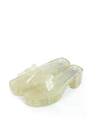 Gucci Logo-embossed Transparent Block Heel Mules
