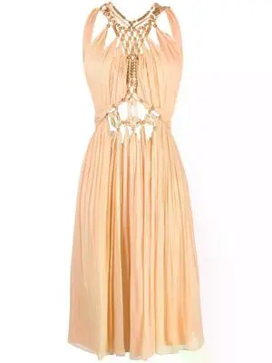 Alberta Ferretti Embellished Knee-length Dress