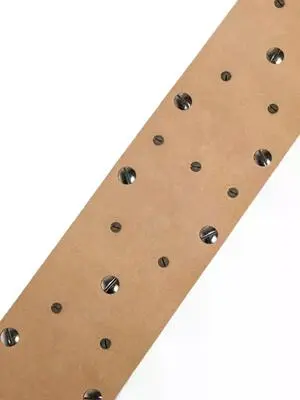 Dolce & Gabbana Embellished Studded Metallic Leather Belt