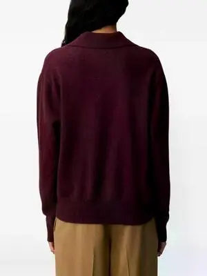Claudie Pierlot Wool And Cashmere Jumper With Embroidered Logo