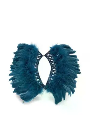LOUIS VUITTON Embellished Feather Collar - Blue
