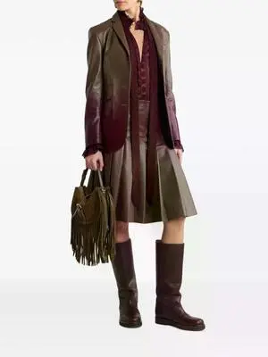 Etro Single-breasted Degradé Leather Jacket