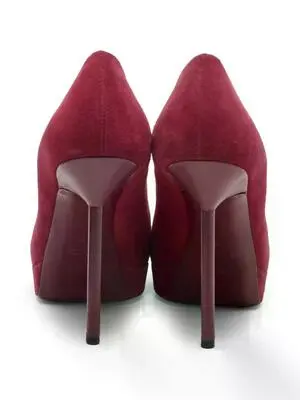 Saint Laurent Suede Platform Pumps