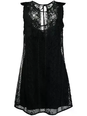 Alberta Ferretti Embroidered Lace Knee-length Dress