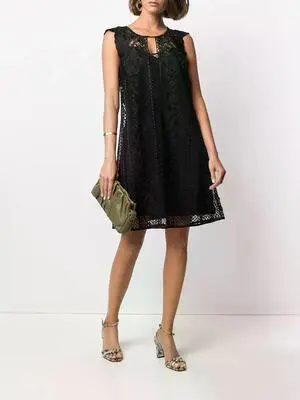 Alberta Ferretti Embroidered Lace Knee-length Dress