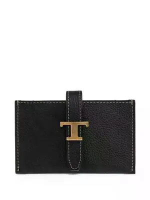 TOD'S T Timeless Pebbled-leather Wallet - Black