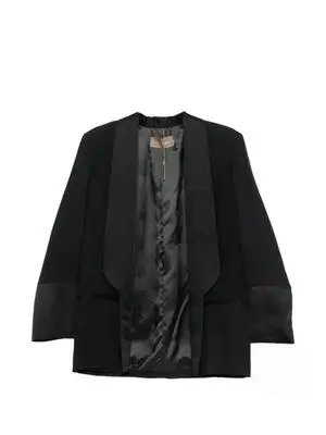 SIMONA CORSELLINI Satin-trim Shawl-lapel Blazer