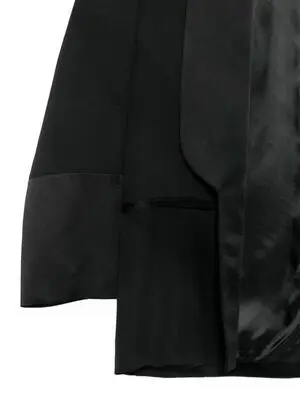 SIMONA CORSELLINI Satin-trim Shawl-lapel Blazer