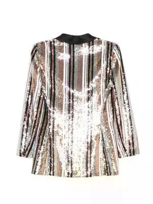 SIMONA CORSELLINI Sequin-embellished Striped Blazer