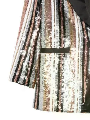 SIMONA CORSELLINI Sequin-embellished Striped Blazer