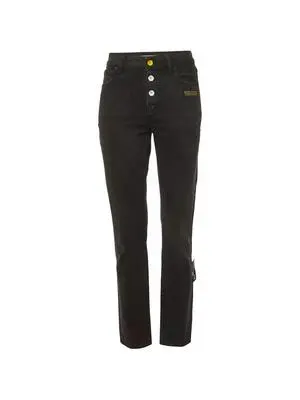 Off-white Black Wash Jeans For Women