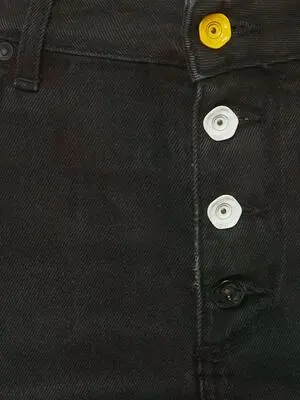 Off-White Slogan Print Straight Leg Jeans