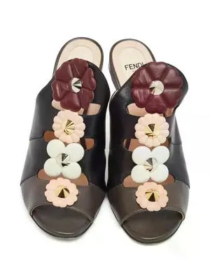 Fendi Flowerland Cut-out Stiletto Sandals
