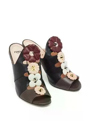 Fendi Flowerland Cut-out Stiletto Sandals