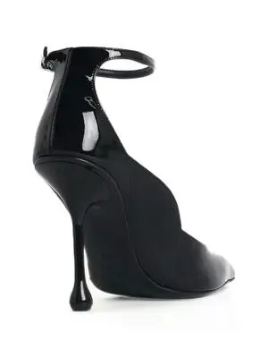 JIMMY CHOO Quinci Patent Finish Pumps - Black