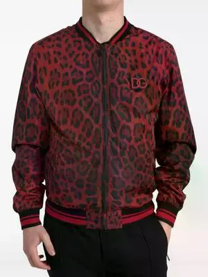 Dolce & Gabbana Leopard Print Bomber Jacket