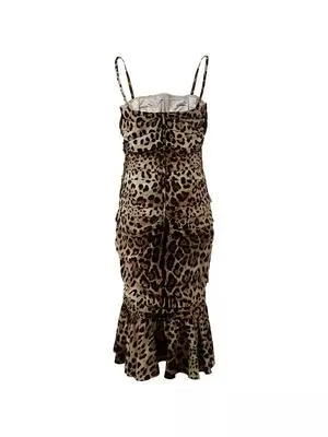 Dolce & Gabbana Leopard-print Ruched Dress