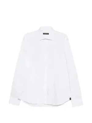 MANUEL RITZ Logo-patch Spread-collar Shirt