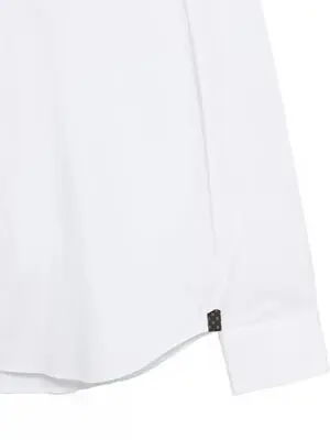 MANUEL RITZ Logo-patch Spread-collar Shirt