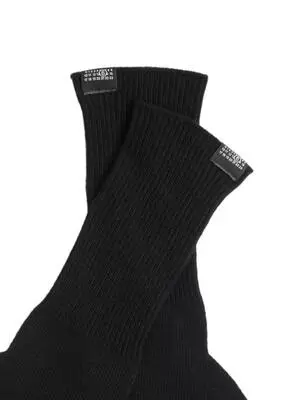 MAISON MARGIELA Ribbed Wool Gloves - Black