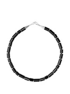 Lié Studio Sadie Onyx Beaded Necklace - Silver
