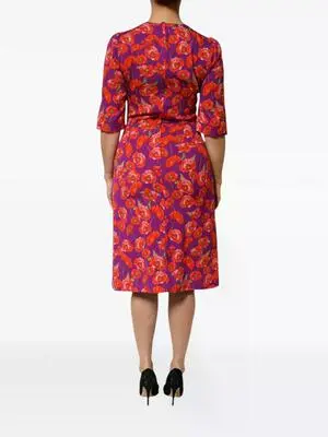 Dolce & Gabbana Floral Print Silk Dress