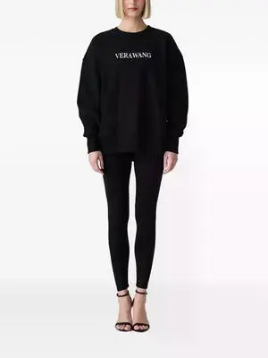 Vera Wang Logo Print Cotton Sweatshirt