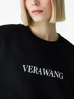 Vera Wang Logo Print Cotton Sweatshirt