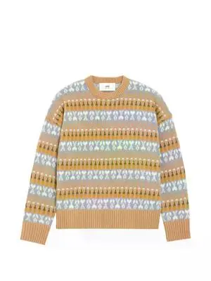 AMI Paris Boxy Jacquard-knit Sweater