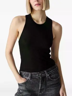 Vera Wang Ribbed Racer-back Tank Top
