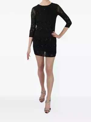 John Richmond Sequin-embellished Mesh Mini Dress