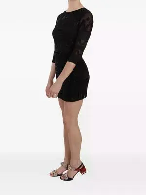 John Richmond Sequin-embellished Mesh Mini Dress