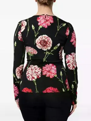Dolce & Gabbana Floral Print Long Sleeve Blouse