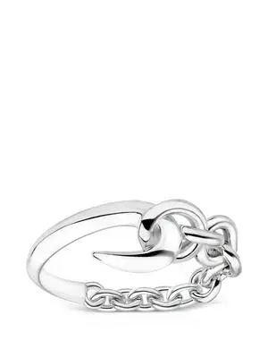 SHAUN LEANE Hook Chain Ring - Silver