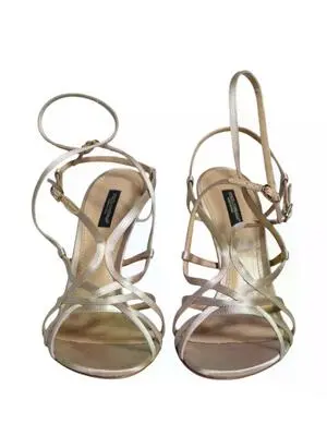 Dolce & Gabbana Satin Buckle-fastening Stiletto Sandals