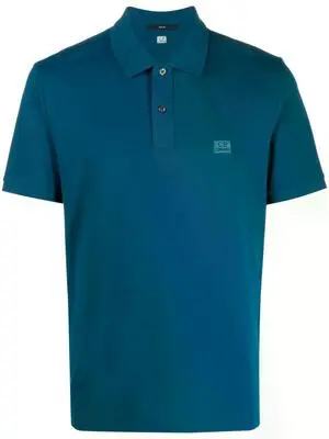 C.P. COMPANY Logo-patch Cotton Polo Shirt