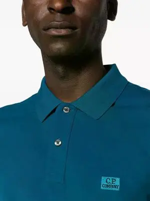 C.P. COMPANY Logo-patch Cotton Polo Shirt