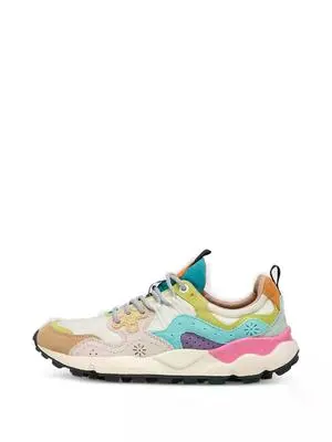 FLOWER MOUNTAIN Yamano 3 Paneled Sneakers - Neutrals