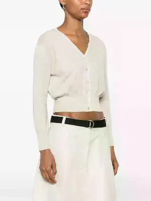 Miu Miu Lace-trim Cropped Cardigan