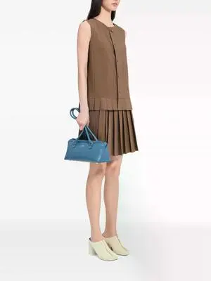 MAISON MARGIELA Sleeveless Pleated Wool Blend Top