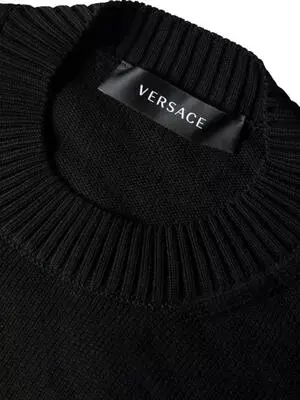 Versace Medusa Embroidered Crew Neck Sweater