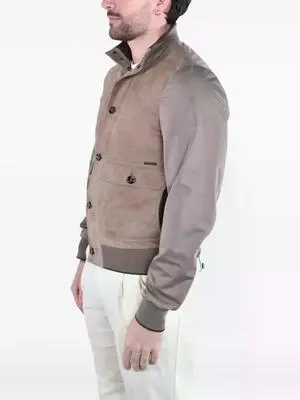 MOORER Suede Bomber Jacket