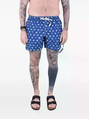 MC2 SAINT BARTH Camel Print Swim Shorts