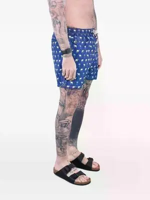 MC2 SAINT BARTH Camel Print Swim Shorts