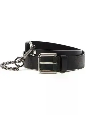 Dolce & Gabbana Chain-link Hoop Buckled Belt - Black