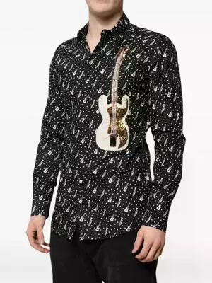 Dolce & Gabbana Sequin-embellished Instrument-print Shirt