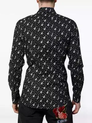 Dolce & Gabbana Sequin-embellished Instrument-print Shirt