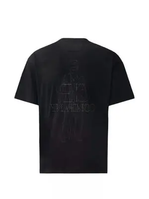 C.P. COMPANY Logo-embroidered T-shirt - Black